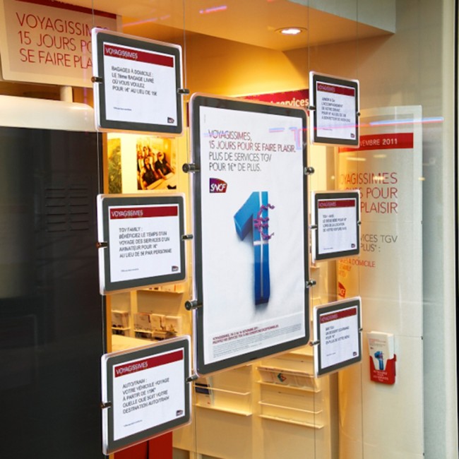 Porte-affiche Led A4 horizontal